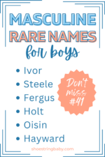 50 Unique Masculine Names (+ Meanings) | Shoestring Baby