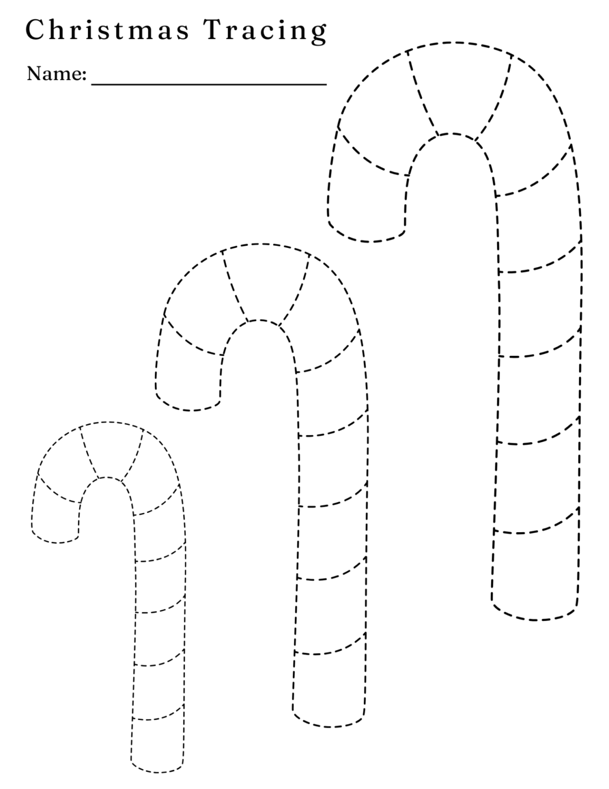 Christmas Tracing Sheets: Preschool Free Printables | Shoestring Baby