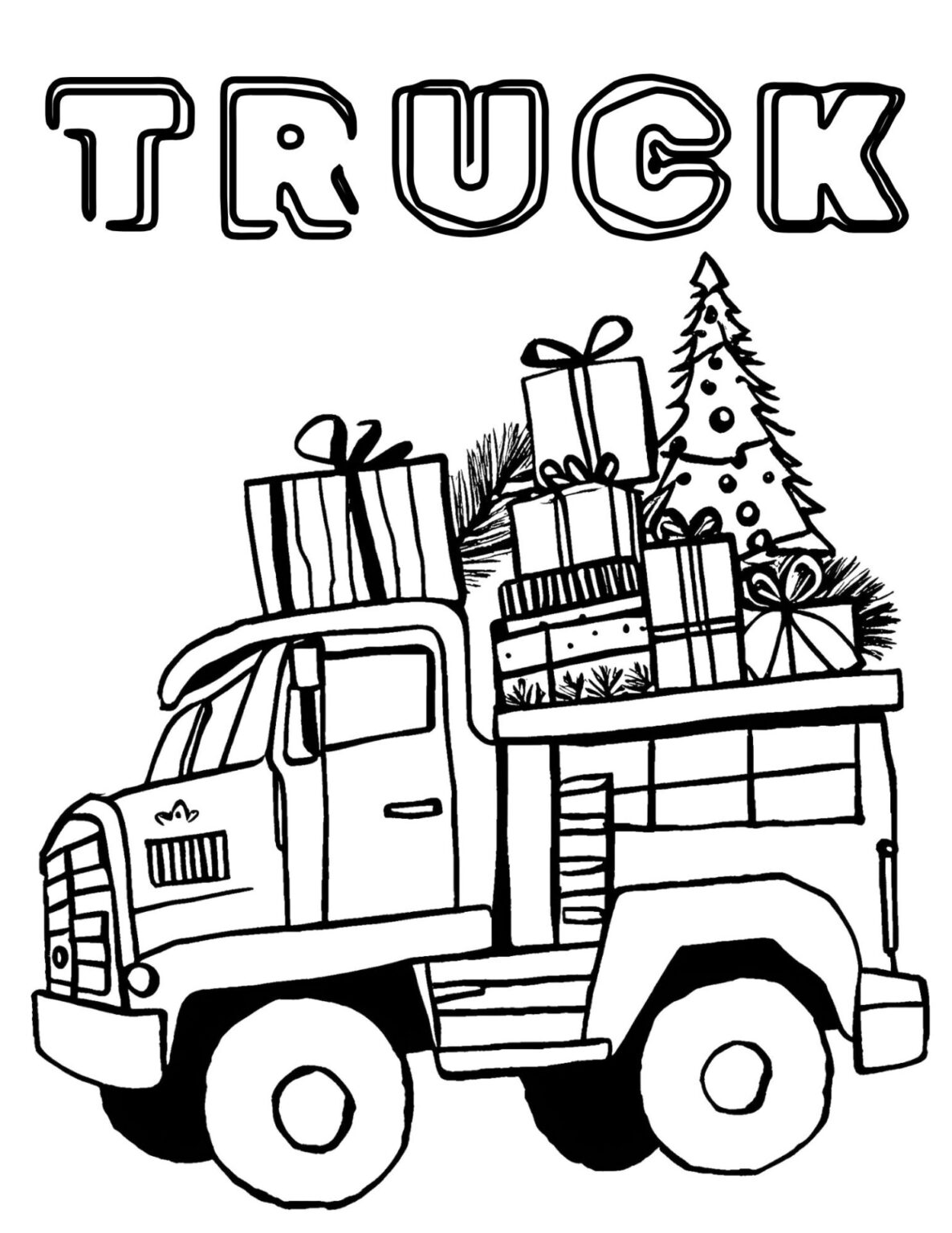 Christmas Truck Coloring Pages - Free Printables