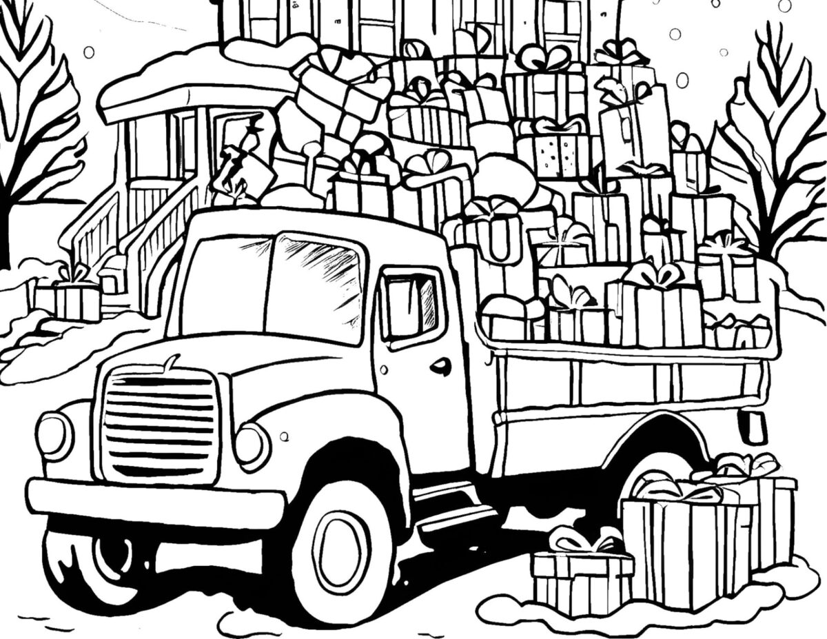 Christmas Truck Coloring Pages - Free Printables