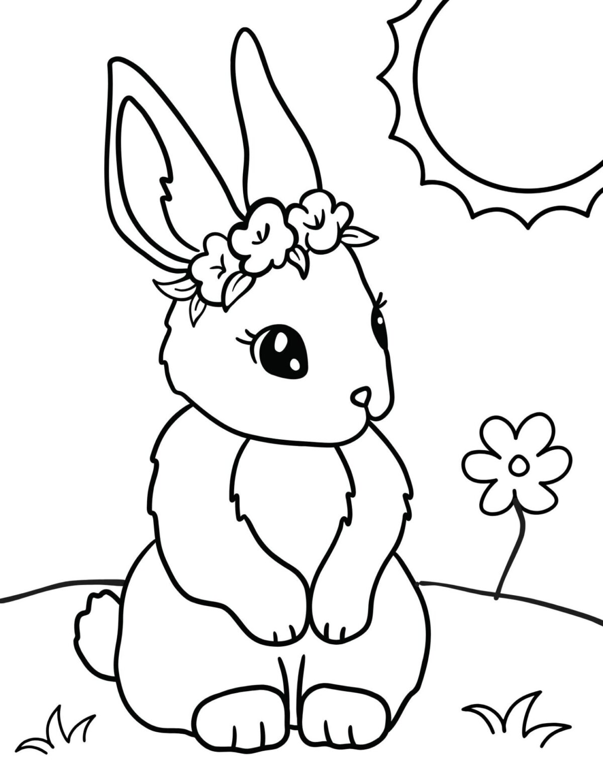 11 Cute Bunny Coloring Pages | Shoestring Baby