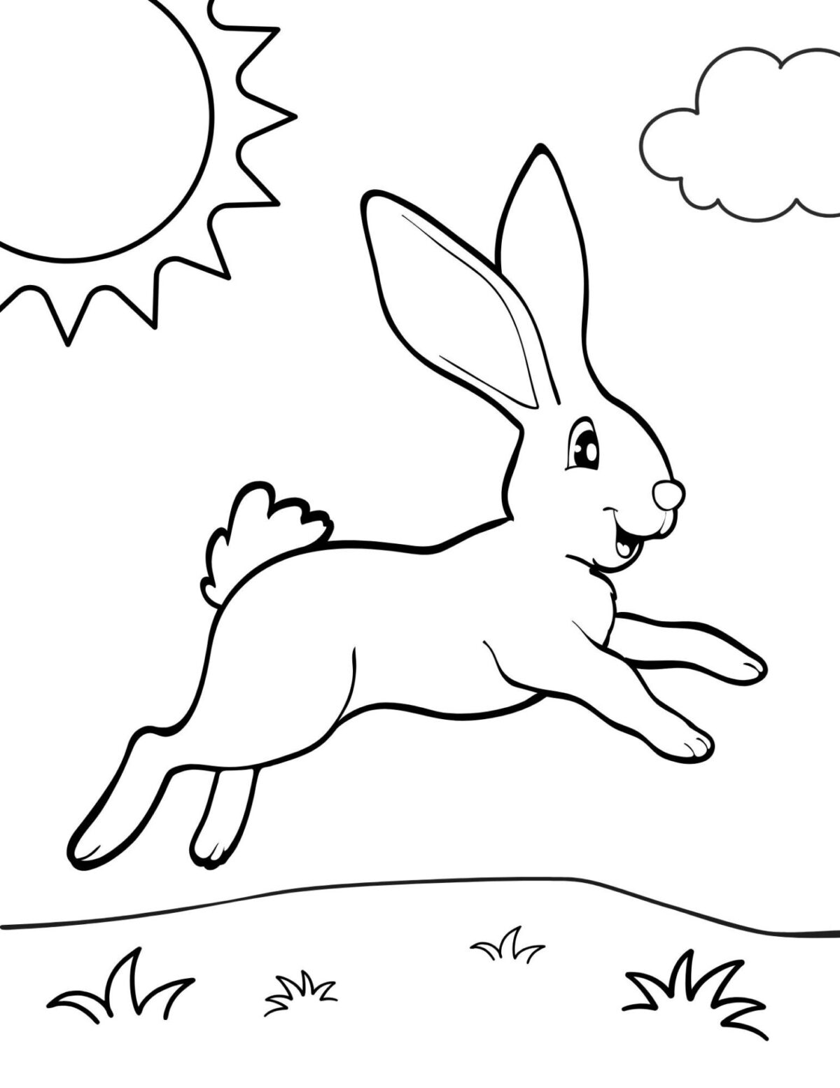 11 Cute Bunny Coloring Pages | Shoestring Baby