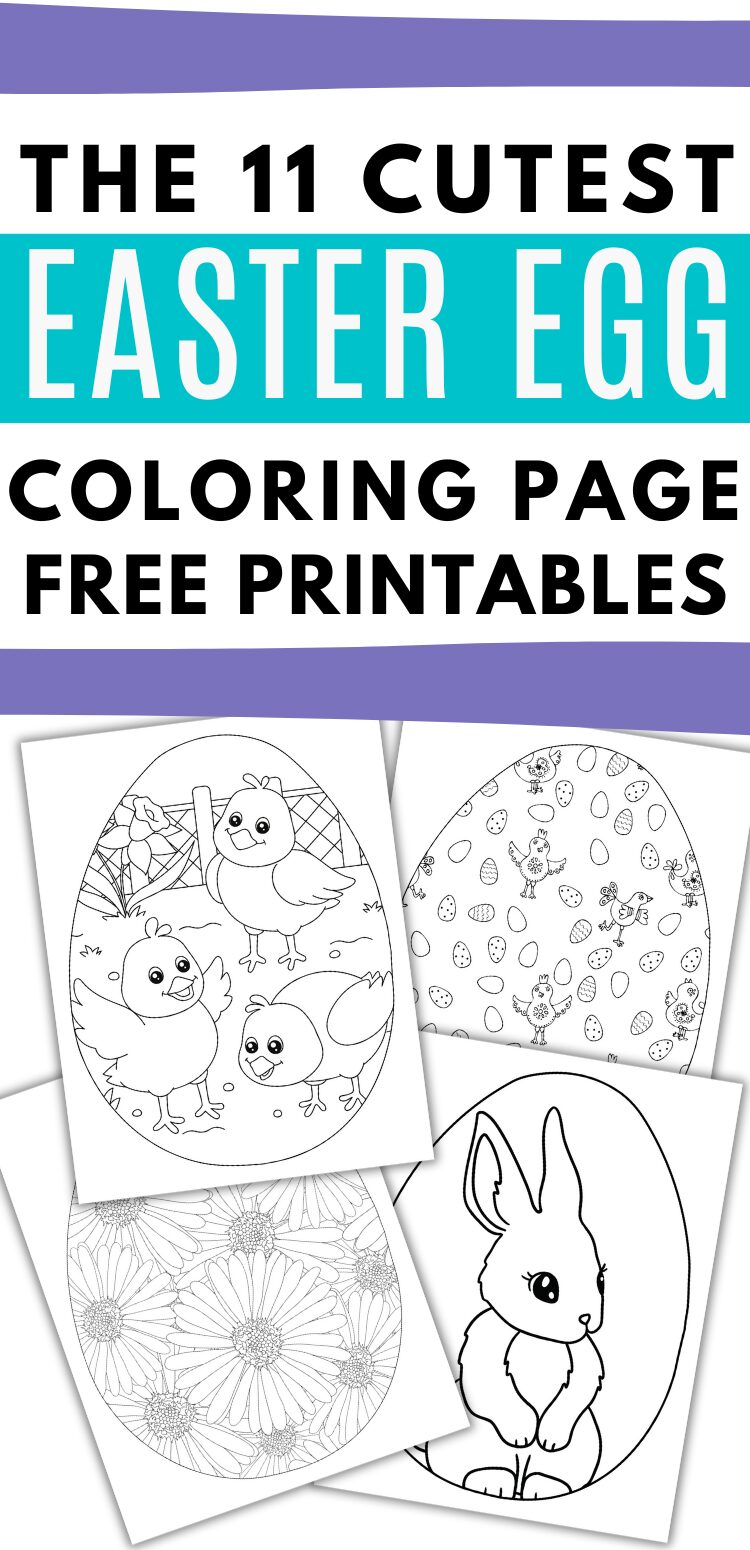 11 Cute Easter Egg Coloring Pages | Shoestring Baby