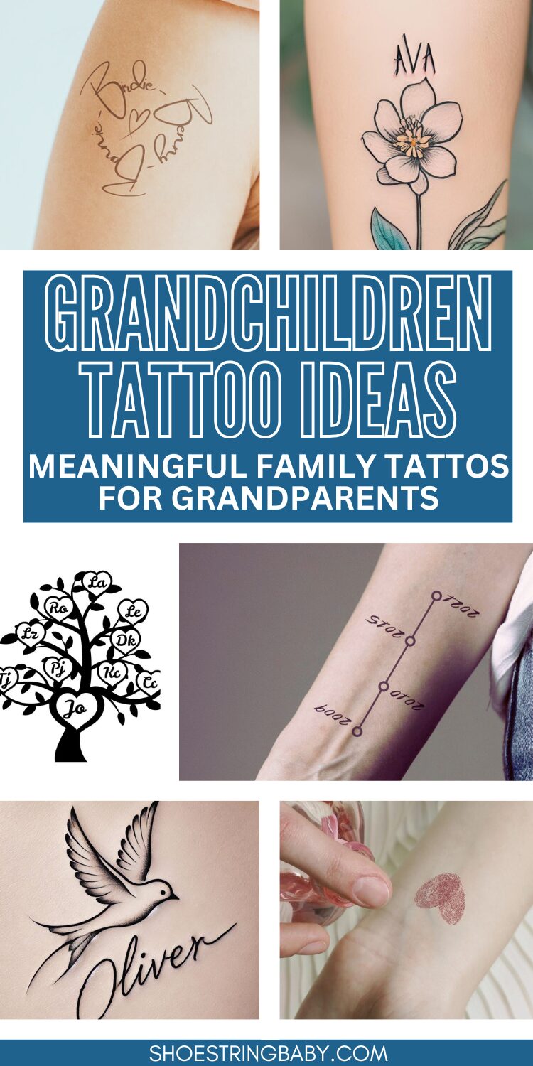 24 Cute Grandchildren Tattoos | Shoestring Baby