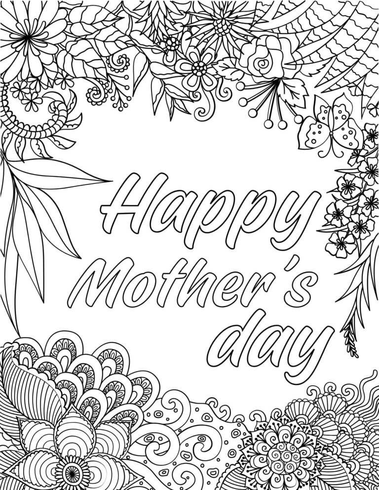 12 Cute Coloring Pages for Mom | Shoestring Baby